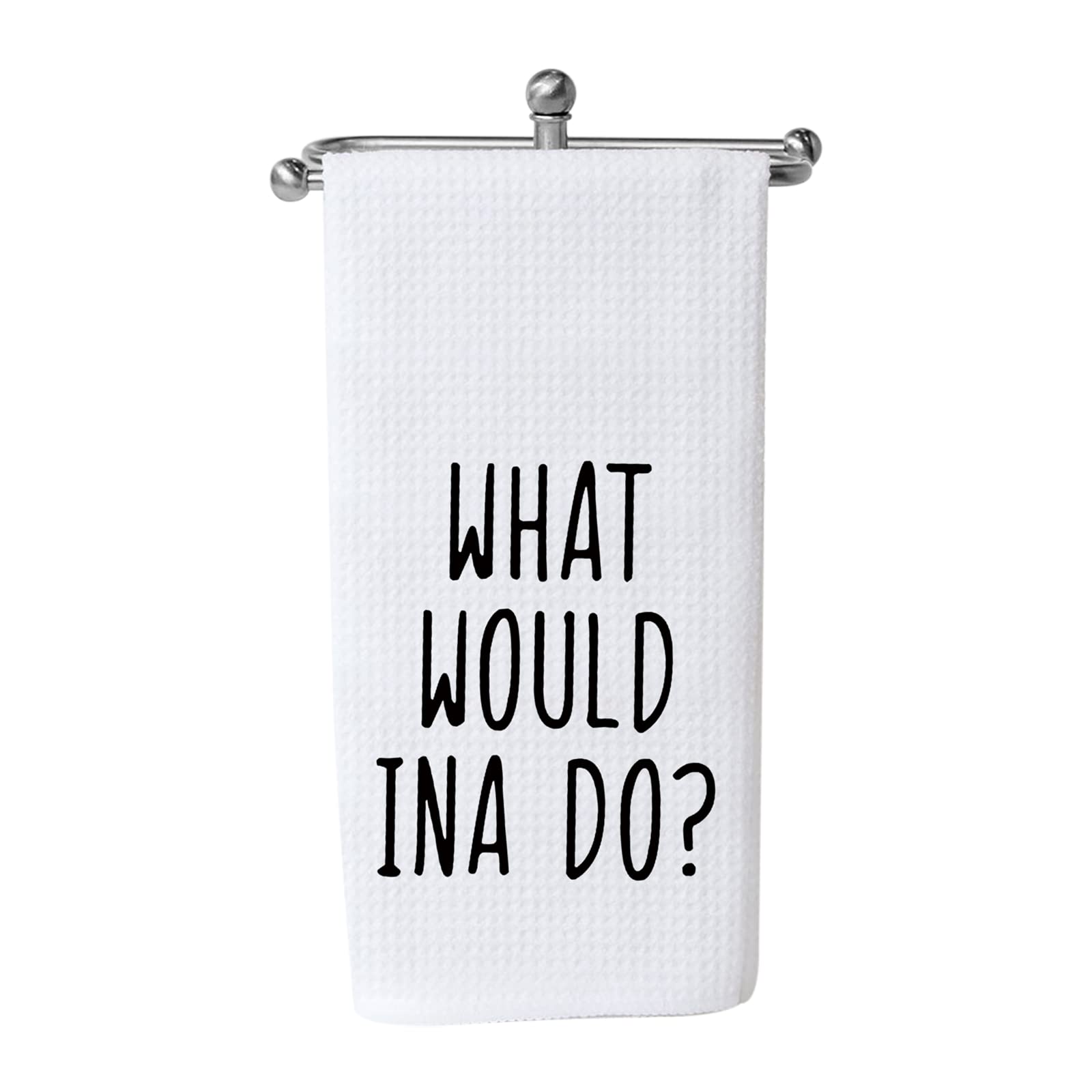 WCGXKO Ina Fans Gift What Would Ina Do Kitchen Decor Housewarming Gift Dish Towel Kitchen Towels Tea Towel (What Would Ina Do Towel)