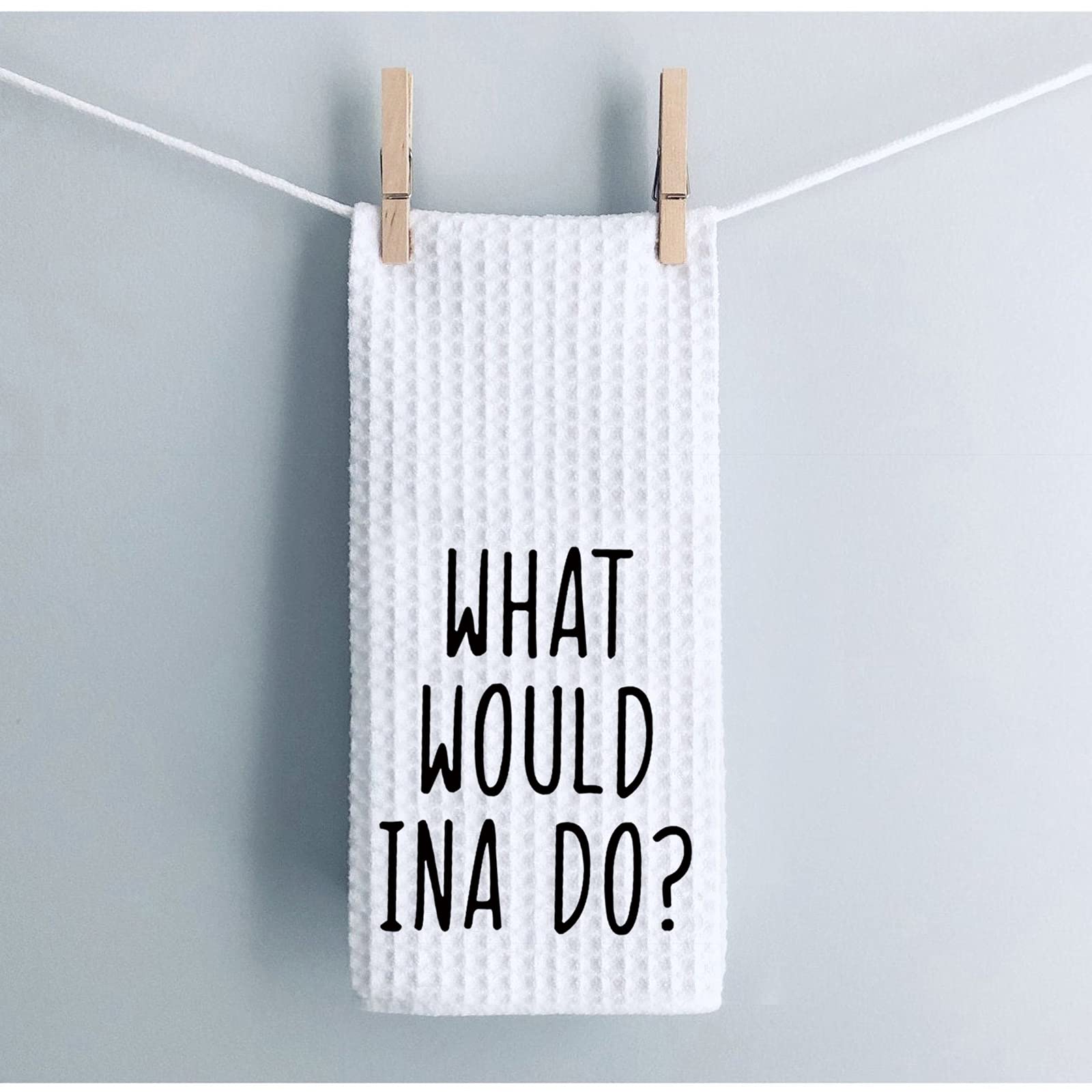 WCGXKO Ina Fans Gift What Would Ina Do Kitchen Decor Housewarming Gift Dish Towel Kitchen Towels Tea Towel (What Would Ina Do Towel)