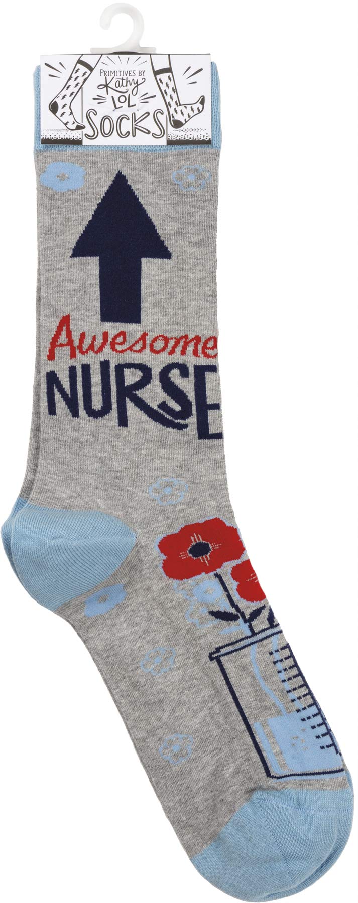 Primitives by Kathy LOL Made You Smile Silly Socks, Awesome Nurse