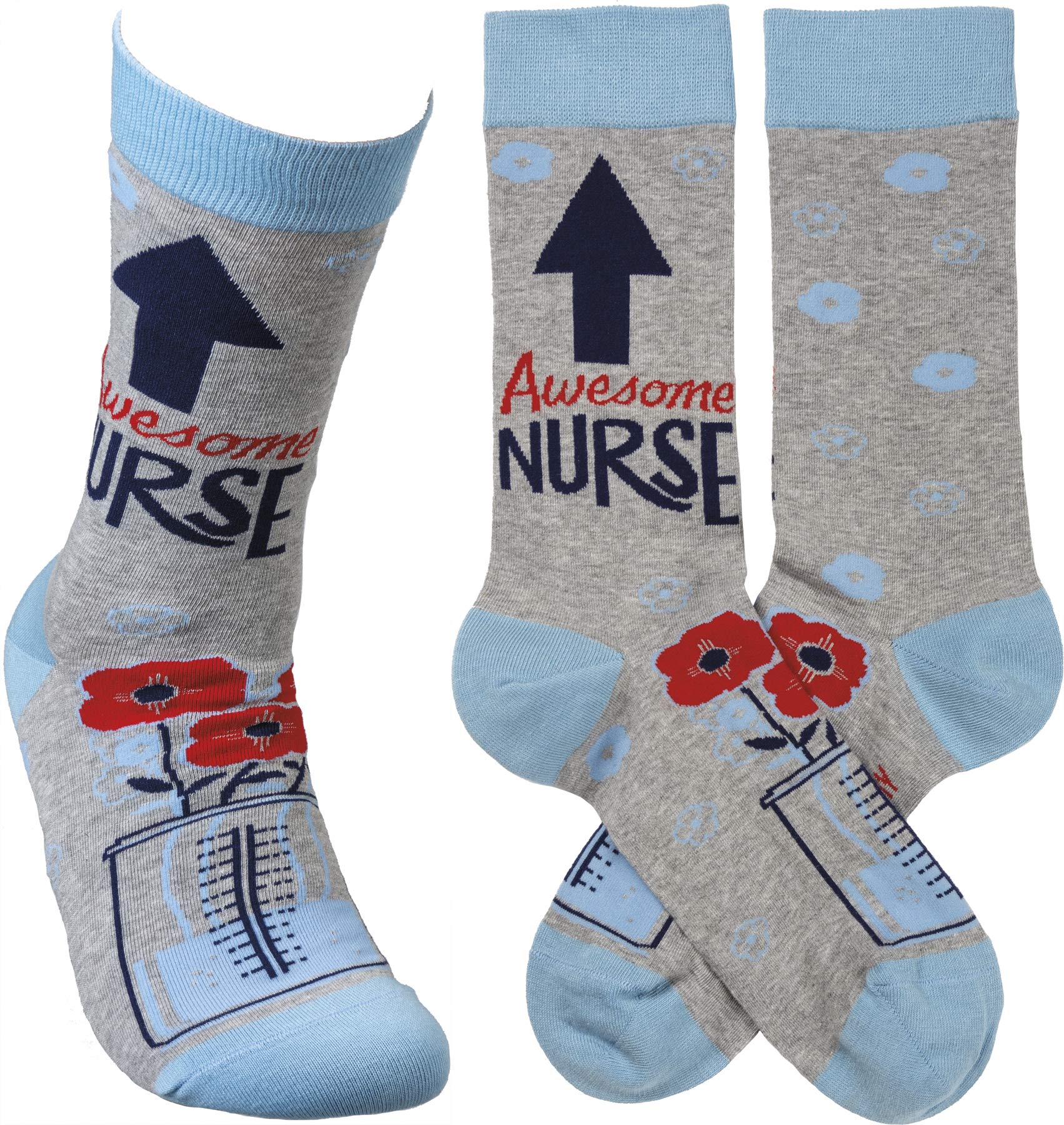 Primitives by Kathy LOL Made You Smile Silly Socks, Awesome Nurse