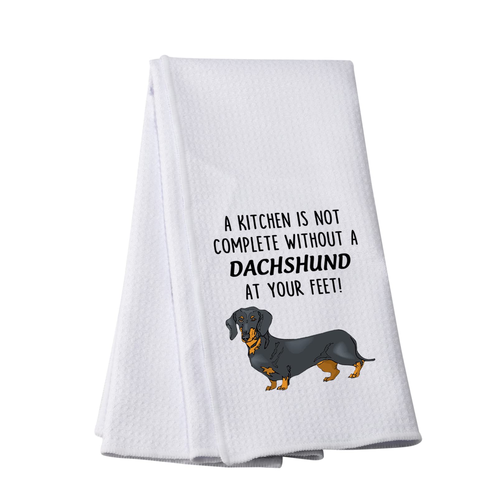 PWHAOO Dachshund Kitchen Towel Dachshund Owner Kitchen Decor Dachshund Mom Towel Dachshund Lover Gift (Without A Dachshund T)