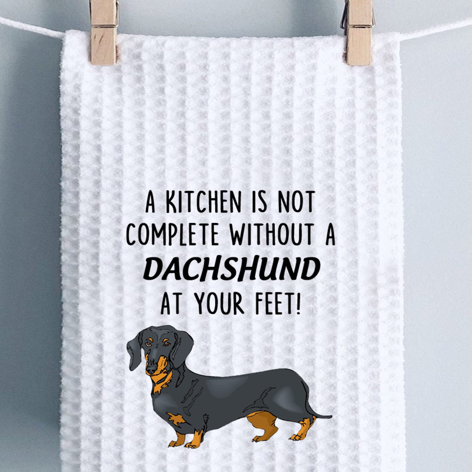 PWHAOO Dachshund Kitchen Towel Dachshund Owner Kitchen Decor Dachshund Mom Towel Dachshund Lover Gift (Without A Dachshund T)