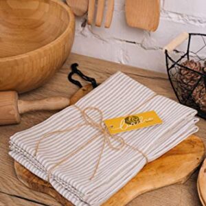 LINICHE Linen Kitchen Towels | 30x20 Inches | Pack of 2 | Lint-Free Dish Cloth | Lightweight Fabric | Flax Tea Towel, Napkin | Table Setting Accessories | Wedding Gift