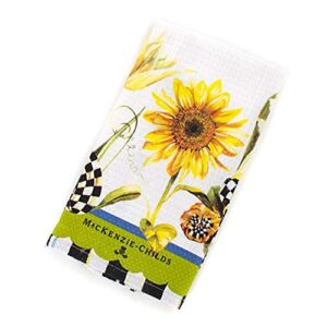 mackenzie-childs courtly check sunflower dish towel