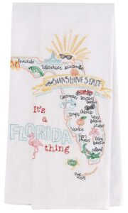 kay dee designs st thing florida emb f/s dish towel, 17.5 x 28, various