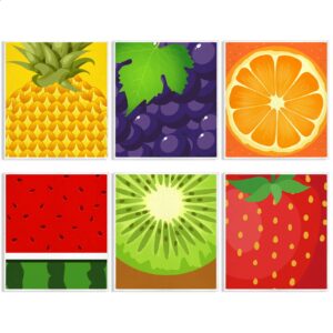 whaline swedish kitchen dishcloths 6pcs fruit reusable dish towels cotton absorbent dish cloth for summer holiday fruit party cleaning housewarming, 6.7 x 7.7 inch