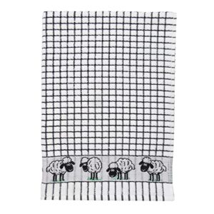 samuel lamont poli dri 100% cotton dish towel - black sheep