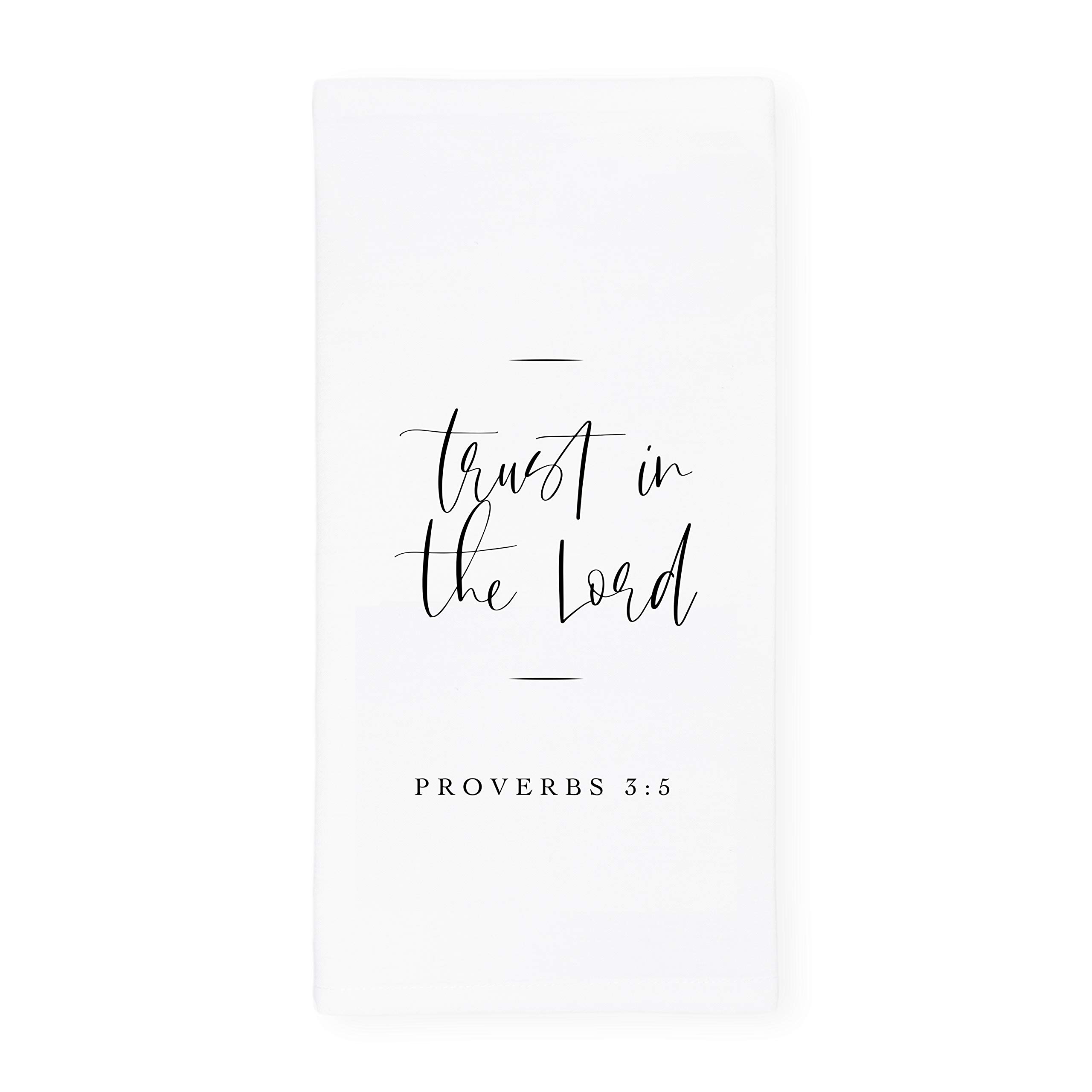 The Cotton & Canvas Co. Trust in The Lord, Proverbs 3:5 Scripture, Bible, Religious, Soft and Absorbent Tea Towel, Flour Sack Towel and Dish Cloth