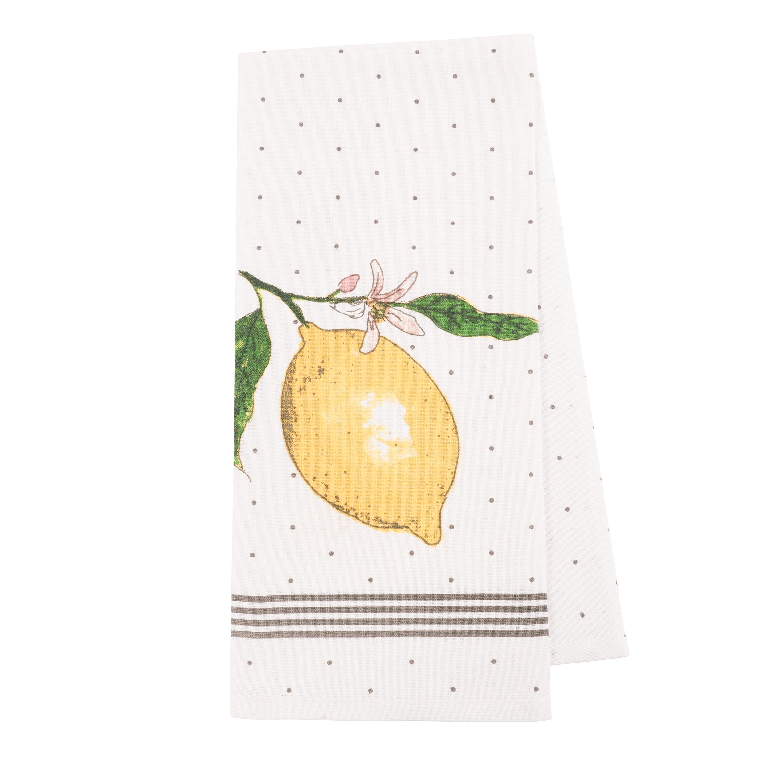 KAF Home Pantry Lemon Kitchen Dish Towel Set of 4, 100-Percent Cotton, 18 x 28-inch