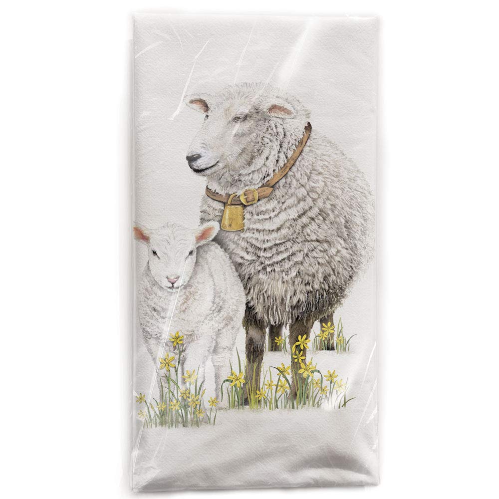 Mary Lake-Thompson Spring Sheep Cotton Flour Sack Dish Towel