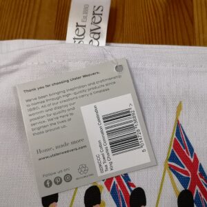 Ulster Weavers Tea Towel Cotton, Durable & Machine Washable, Eco-Friendly Design, Ideal Size, King Charles Coronation, Red