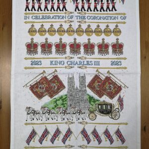 Ulster Weavers Tea Towel Cotton, Durable & Machine Washable, Eco-Friendly Design, Ideal Size, King Charles Coronation, Red