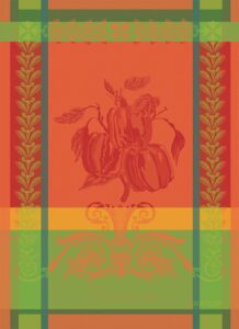 garnier thiebaut poivron paprika kitchen towel, 22"x30", emerald