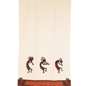 Sonoran Souvenirs Rustic Southwest Kitchen Novelty Tea Towel (16" x 28") Southwest Inspired Design Machine Washable Cloth Towels for Kitchen Diner (Single Pack) (Kokopelli)