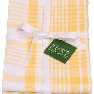 Now Designs Jumbo Pure Kitchen Towel Set of 3, Lemon Yellow