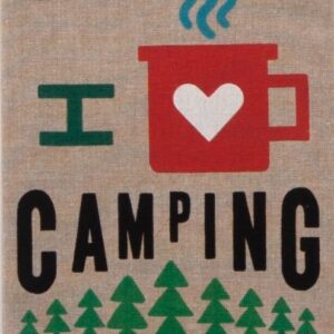 Kay Dee Designs Camping Adventures Chambray Tea Towel Set of 3: Bundle Designs Include: Have an Adventure - I Heart Camping - Happy Camper