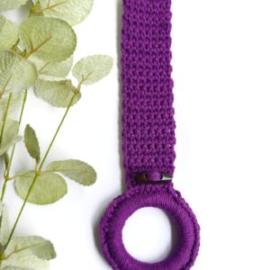 Hanging Kitchen towels ring - Towel holder for kitchen towels with hanging loop - Kitchen towel hanger unique House Warming Gift (Purple)