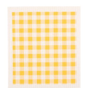 KAF Home Clean It Mixed Swedish Dish Cloths - Set of 4, Reusable, Absorbent Cellulose Sponge Towels for Kitchen, Cleaning Counters, and Washing Dishes (All Over Lemon)