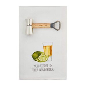 mud pie tequila dish towel set (41500194t) small