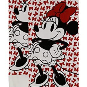 Disney 100% Cotton Kitchen Towels, 2pk, Perfect for Drying Dishes & Hands, Absorbent, Light Weight, and Adorable- Machine Washable- 16” x 26” - Minnie Red Bows