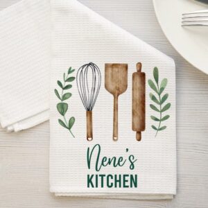 DiandDesignGift Nene's Kitchen Towel - Tea Towel Kitchen Decor - Nene's Kitchen Soft and Absorbent Kitchen Tea Towel - Decorations House Towel - Kitchen Dish Towel Nene's Birthday Gift