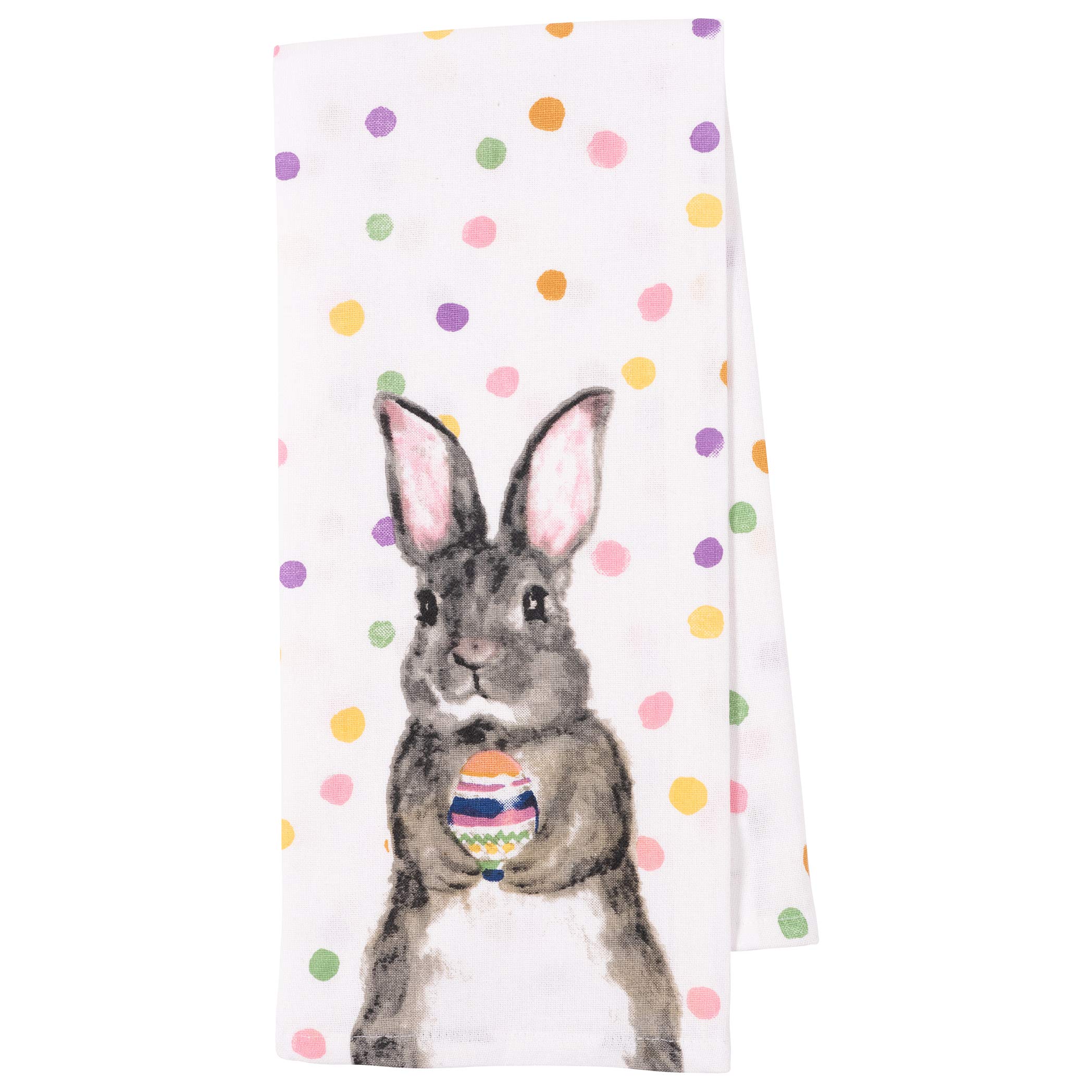 KAF Home Pantry Kitchen Holiday Dish Towel Set of 4, 100-Percent Cotton, 18 x 28-inch (Easter Egg Bunny)