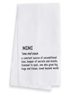 zwzxr mimi definition kitchen towels dish towels dishcloth,mimi grandma appreciation decorative absorbent drying cloth hand towels tea towels for bathroom kitchen,grandma mimi birthday gifts