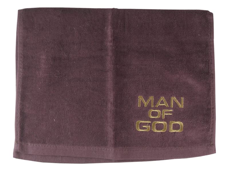 PASTOR TOWEL MAN OF GOD BURGUNDY W/GOLD