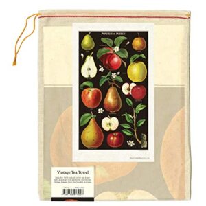 Cavallini Papers & Co. Apples & Pears Tea Towel, Multi