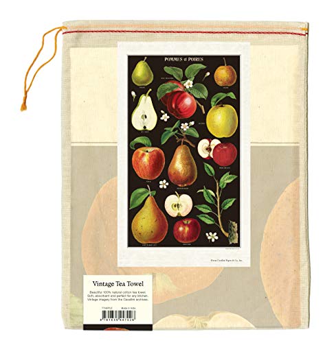 Cavallini Papers & Co. Apples & Pears Tea Towel, Multi