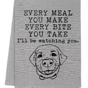 Original Dish Towel, Every Meal You Make, Every Bite You Take, I'll Be Watching You, Flour Sack Kitchen Towel, Sweet Housewarming Gift, Farmhouse Kitchen Decor, White or Gray (Gray)