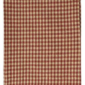 fillURbasket Burgundy Farmhouse Kitchen Towels Set of 3 Striped Buffalo Checked Plaid Dish Towels Red and Tan Towels for Decor Dishing Drying Cotton 15”x25”