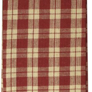 fillURbasket Burgundy Farmhouse Kitchen Towels Set of 3 Striped Buffalo Checked Plaid Dish Towels Red and Tan Towels for Decor Dishing Drying Cotton 15”x25”