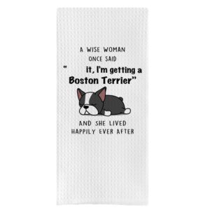 dotain boston terrier gifts,boston terrier lover gifts,funny dog kitchen towel,boston terrier kitchen towels,boston gifts for boston lover