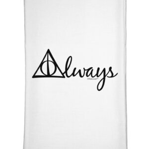 TooLoud Always Magic Symbol Cursive Flour Sack Dish Towel