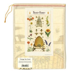 Cavallini Papers & Co. Bees & Honey Tea Towel, Multi