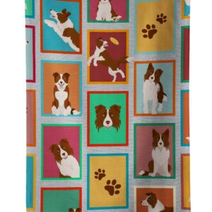 Caroline's Treasures MLM1149KTWL Lots of Red Border Collie Kitchen Towel Dish Cloths Guest Hand Towel Decorative Bathroom Towel for Face,Tea, Dishcloth, Kitchen and Bath