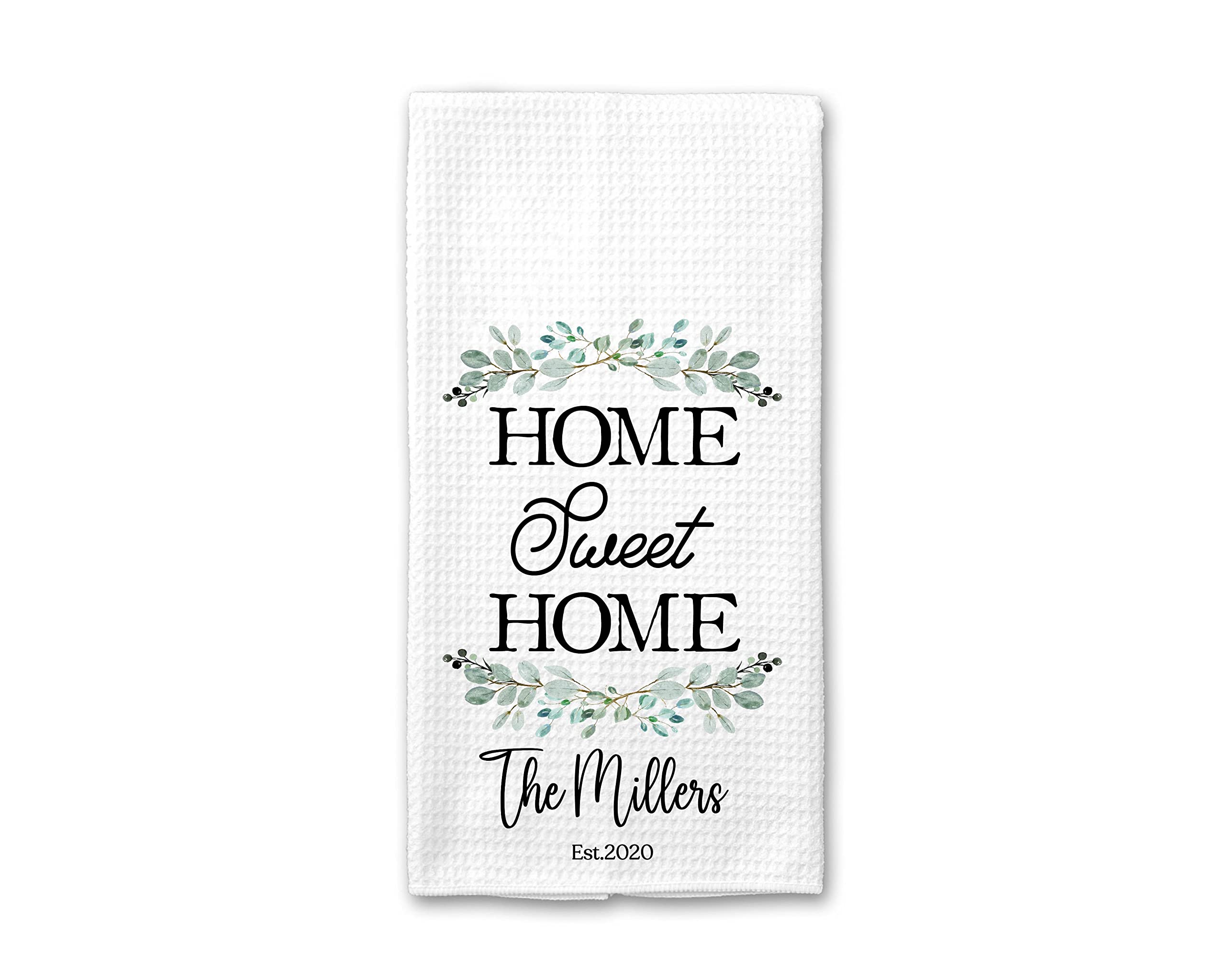 Personalized Name Home Sweet Home Waffle Towel