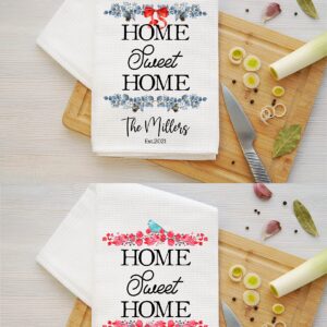 Personalized Name Home Sweet Home Waffle Towel