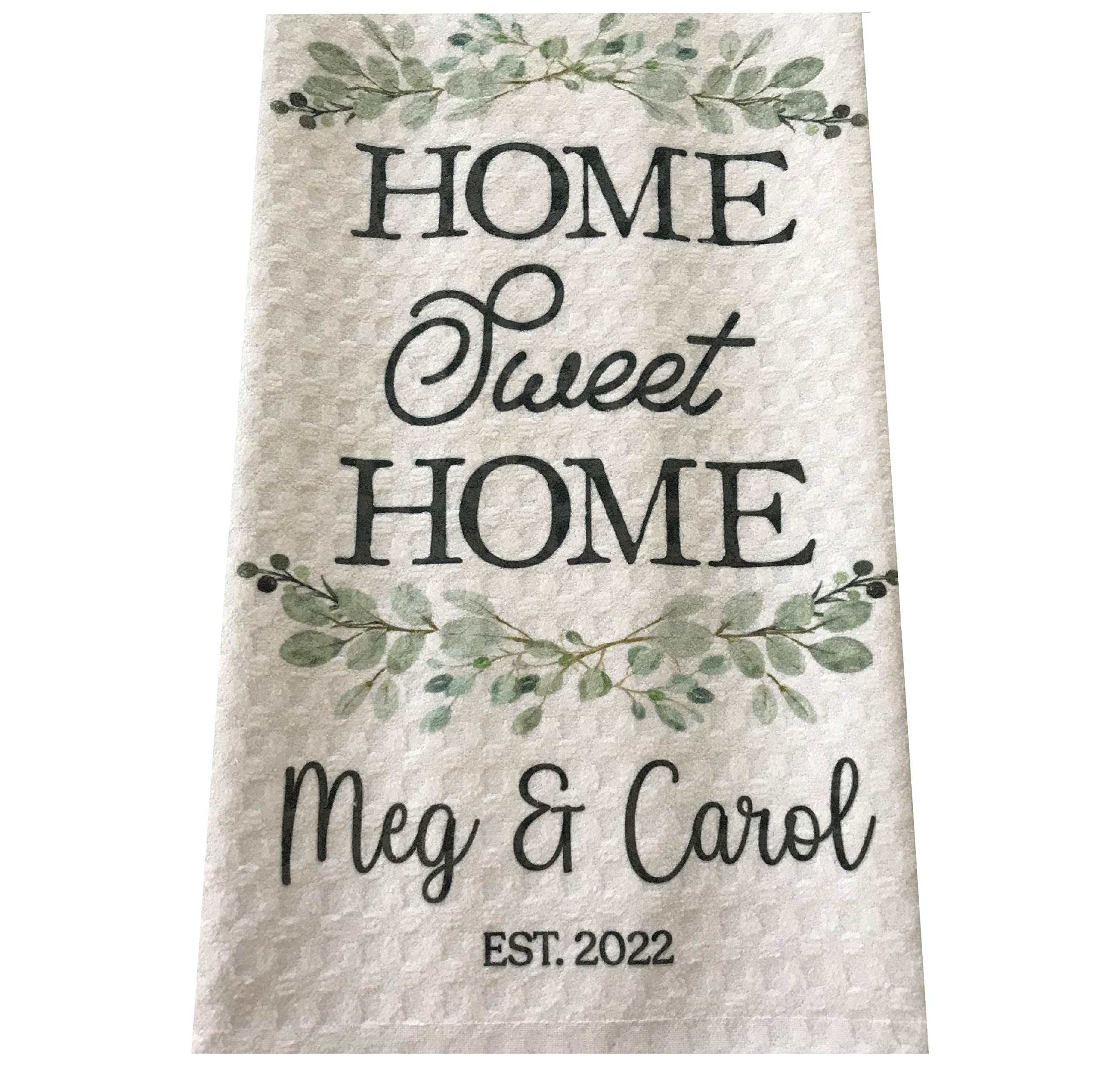 Personalized Name Home Sweet Home Waffle Towel