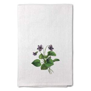 style in print custom decor flour kitchen towels violets vintage look a botanical & flowers botanical & flowers flowers cleaning supplies dish towels design only