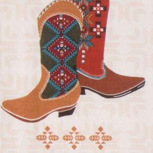 Kay Dee Southwest at Heart Jacquard Tea Towel & Boots Tea Towel, Set of 2 Southwestern Native Print Western Cowboy Kitchen Towels Dishtowel Set