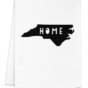 Sweet Dish Towel, North Carolina Home State, Flour Sack Kitchen Towel, Sweet Housewarming Gift, Farmhouse Kitchen Decor, White or Gray (White)