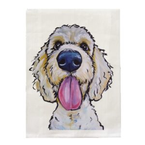 goldendoodle tea towel - funny doodle labradoodle goldendoodle flour sack towel - doodle lover gifts - doodle labradoodle goldendoodle gifts for mom - handmade - dog lover kitchen decor