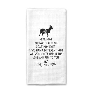 CANARY ROAD Personalized Goat Mom Towel, Goat Towel, Goat Gift, Goat Lady Towel, Goat Farmer Gift, Backyard Farmer Gift, Goat Mom Gift