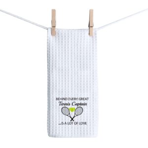 zjxhpo tennis team captain kitchen towel best captain ever towels gift tennis captain appreciation gift tennis captain housewarming gift (tennis captain towel)