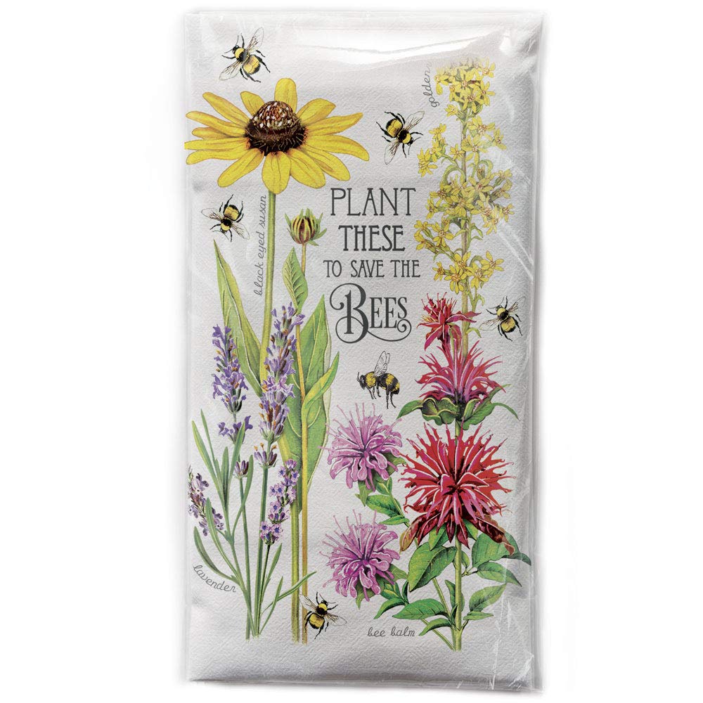 Mary Lake-Thompson Save The Bees Cotton Flour Sack Dish Towel