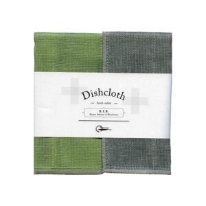 nawrap binchotan dishcloth, pistachio x charcoal