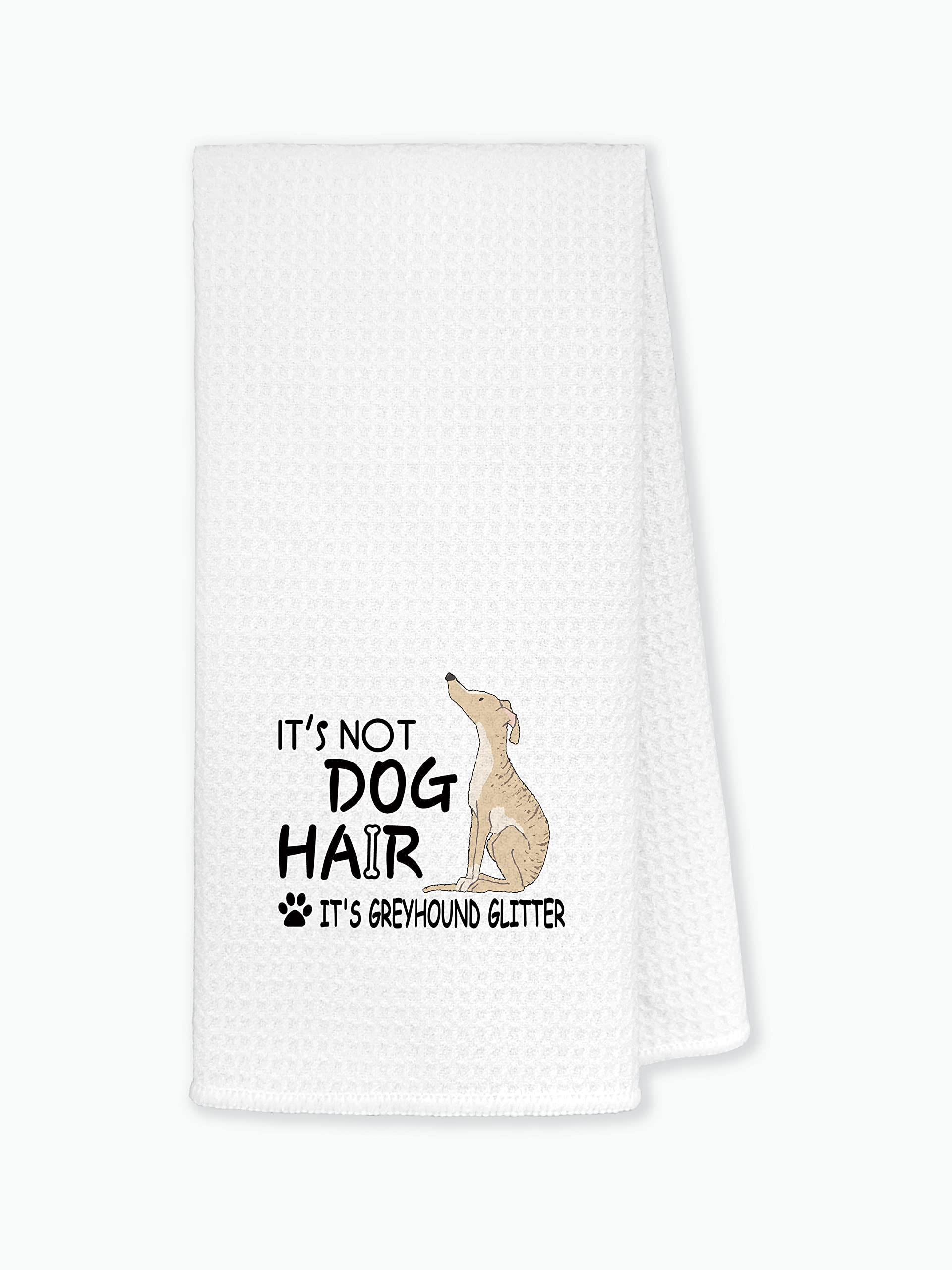 It's Not Dog Hair It's Greyhound Glitter Kitchen Towels Dishcloths 24"x16",Funny Puppy Dog Dish Towels Bath Towels Hand Towels,Gifts for Dog Lovers Girls Women,Greyhound Mom Gifts