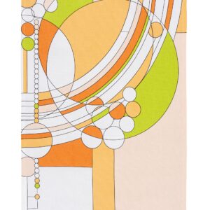 KAF Home Frank Lloyd Wright Printed Kitchen Tea Towel 20 x 30-inch, 100-Percent Cotton, (Set of 2) (March Balloons)